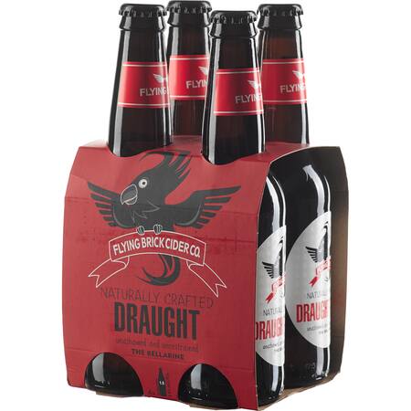 Get Flying Brick Cider Co. Draught Cider Bottles 330mL x 4 pack ...