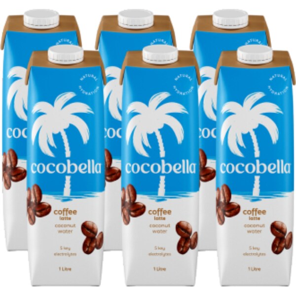 Cocobella Coconut Water Coffee Latte 1L x 6 pack | Woolworths