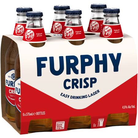 Get Furphy Crisp Lager Bottles 375mL x 6 pack delivered to your ...