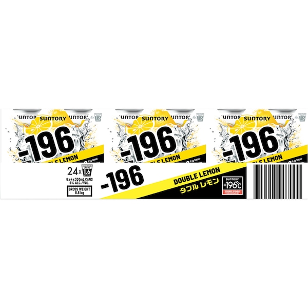 Suntory 196 Double Lemon Cans 330ml x 24 Pack | Woolworths