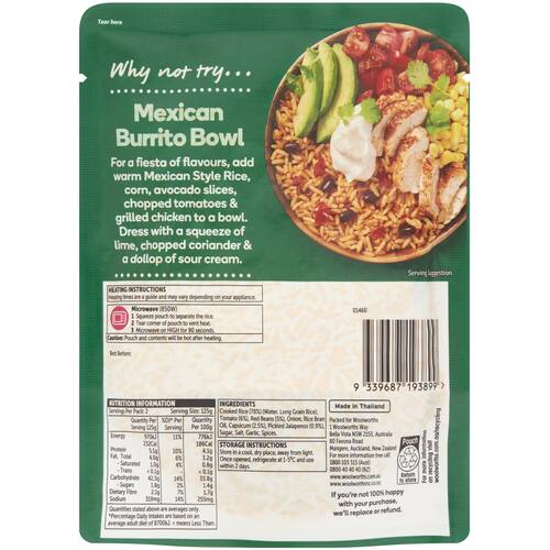 Woolworths Mexican Style Rice 250g | bunch