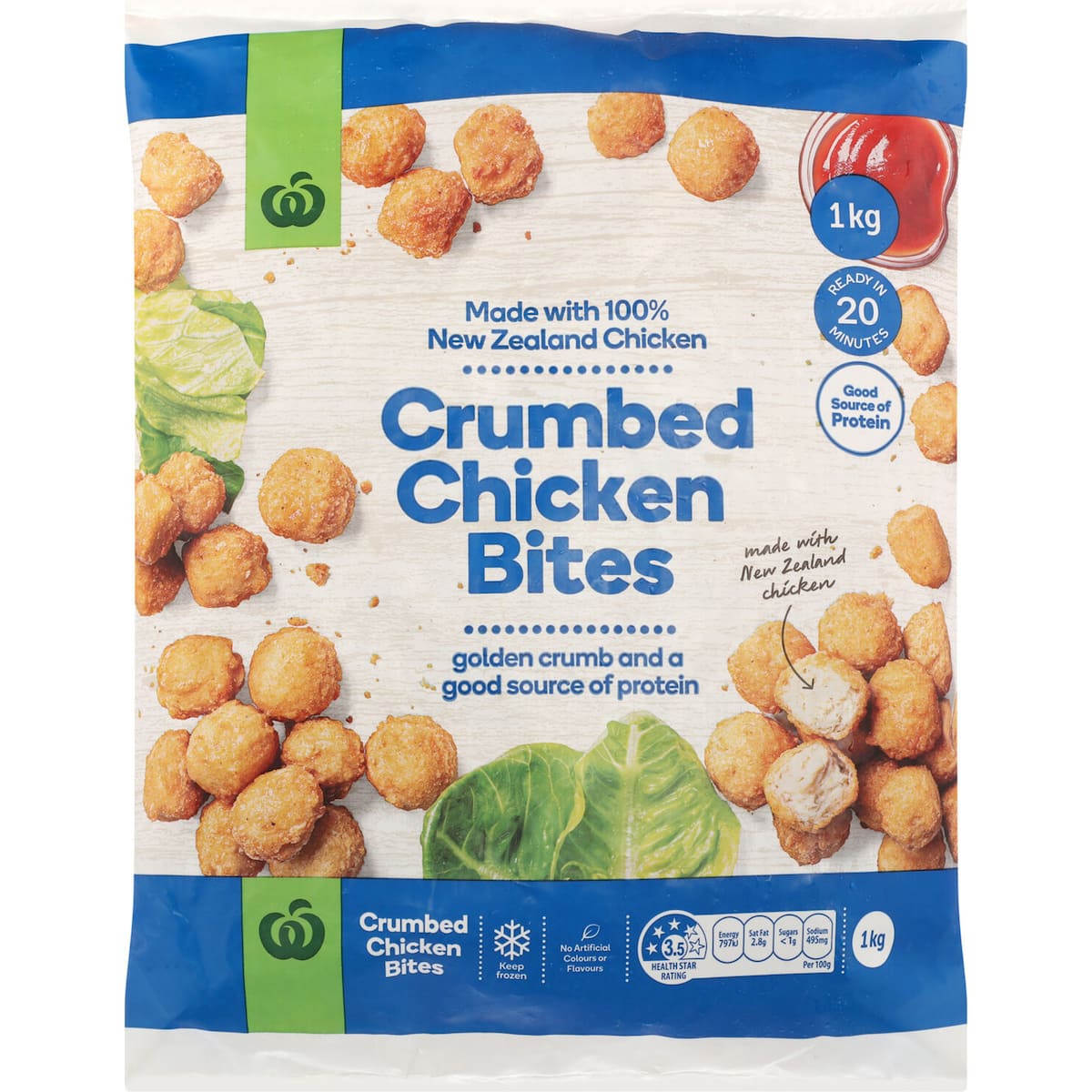 Woolworths Chicken Bites Plain 1kg | bunch