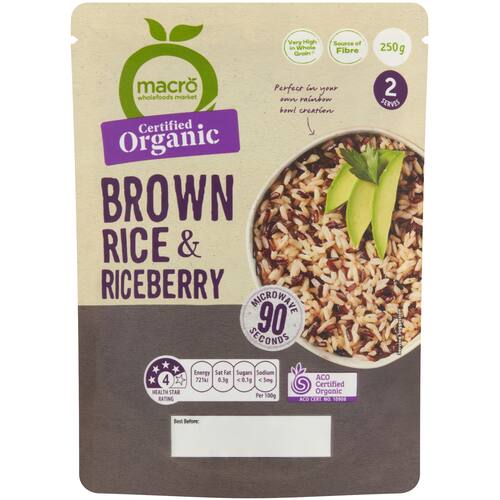 Macro Organic Brown Rice and Rice Berry 250g | bunch