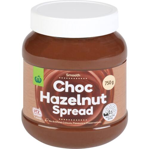 Woolworths Hazelnut Spread 750g | bunch