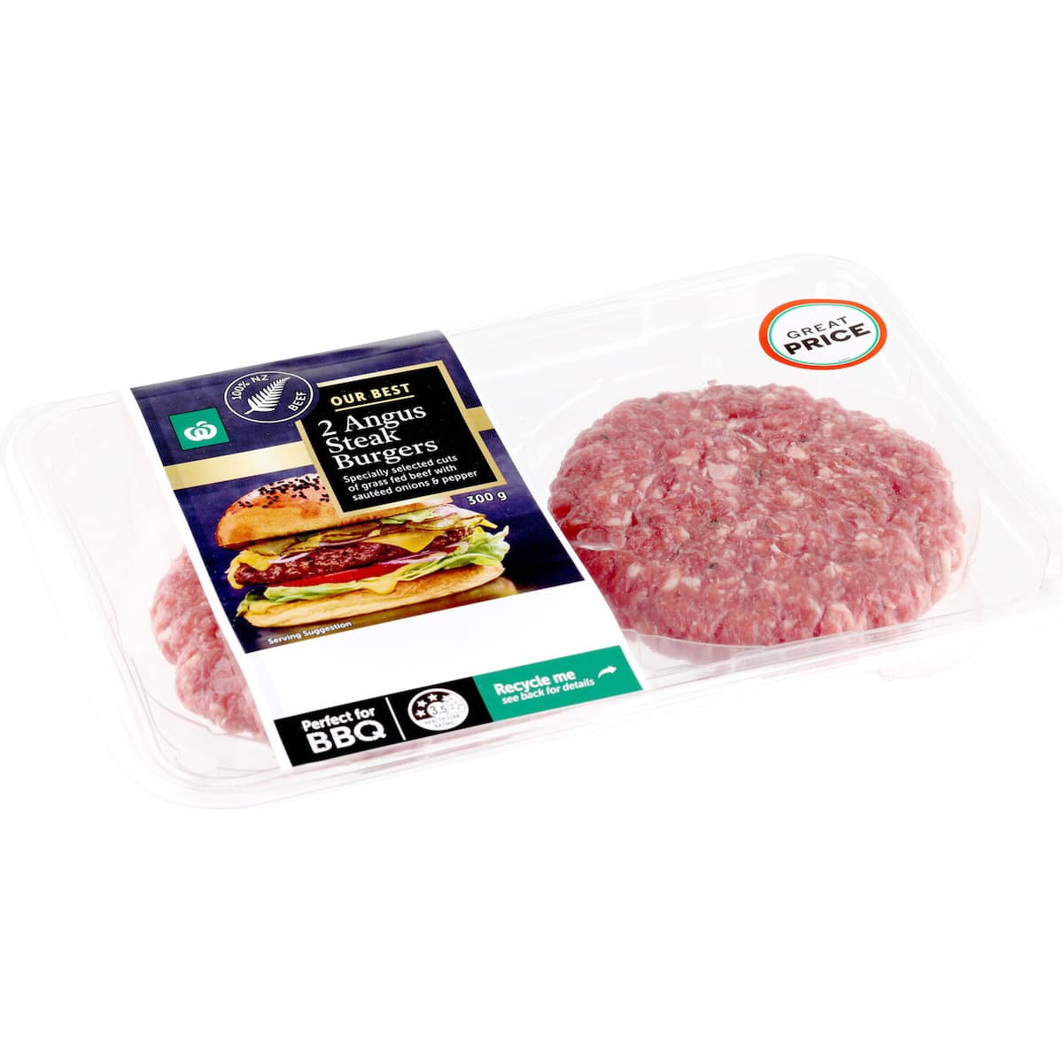 Woolworths Our Best Angus Steak Burger 300g | bunch