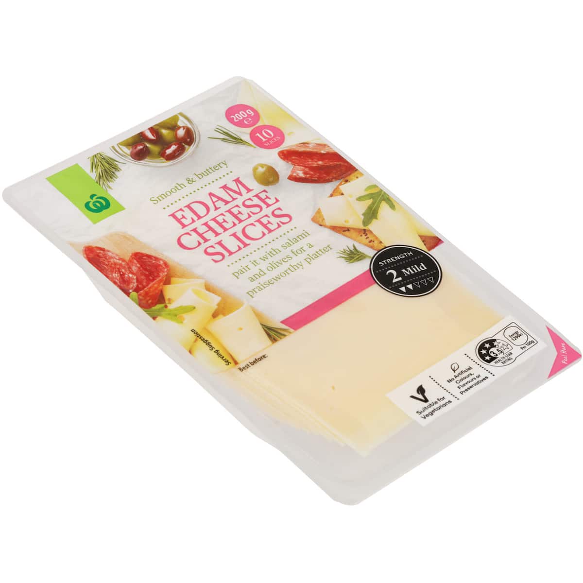 Woolworths Cheese Edam Slices 200g | bunch