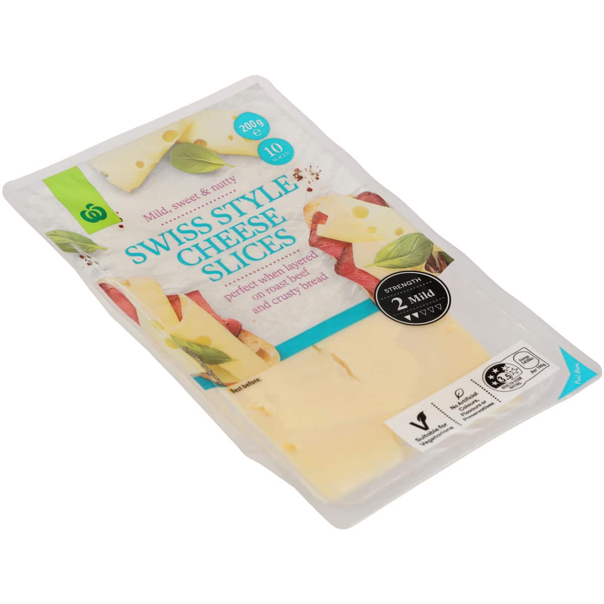 Woolworths Swiss Cheese Slices 200g | bunch