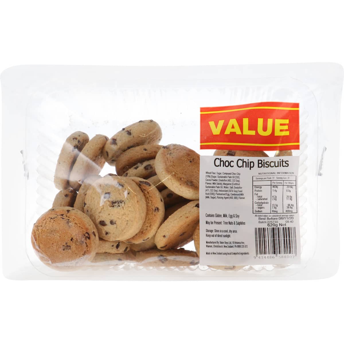 Value Pack Cookies Choc Chip 620g | bunch
