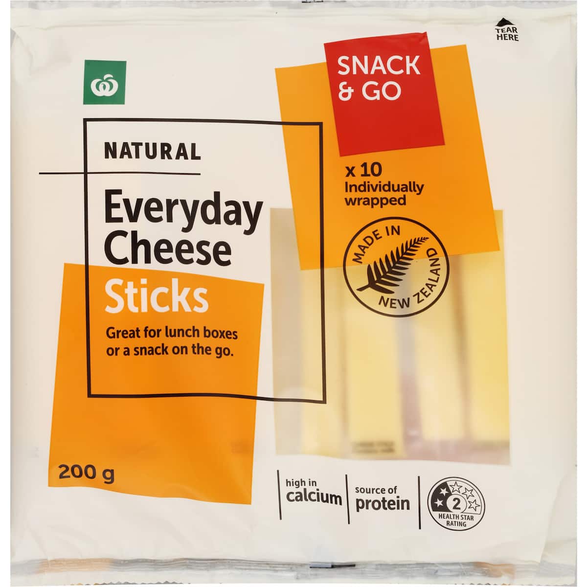 Woolworths Everyday Cheese Sticks 10pk 200g | bunch