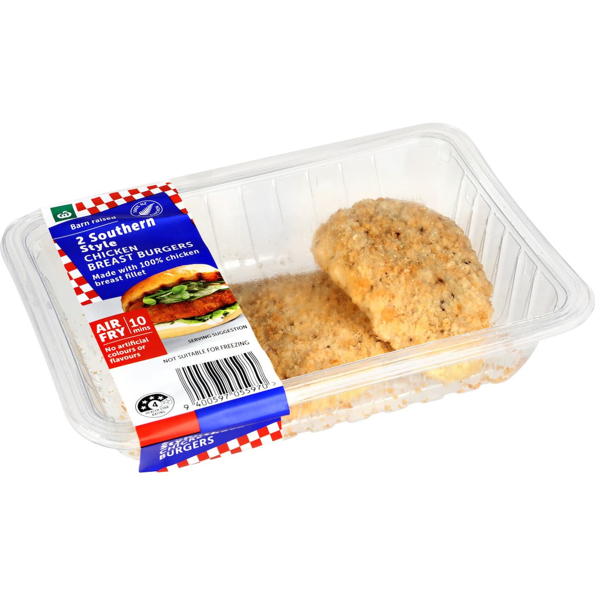 Woolworths Southern Style Chicken Breast Burgers 2pk | bunch