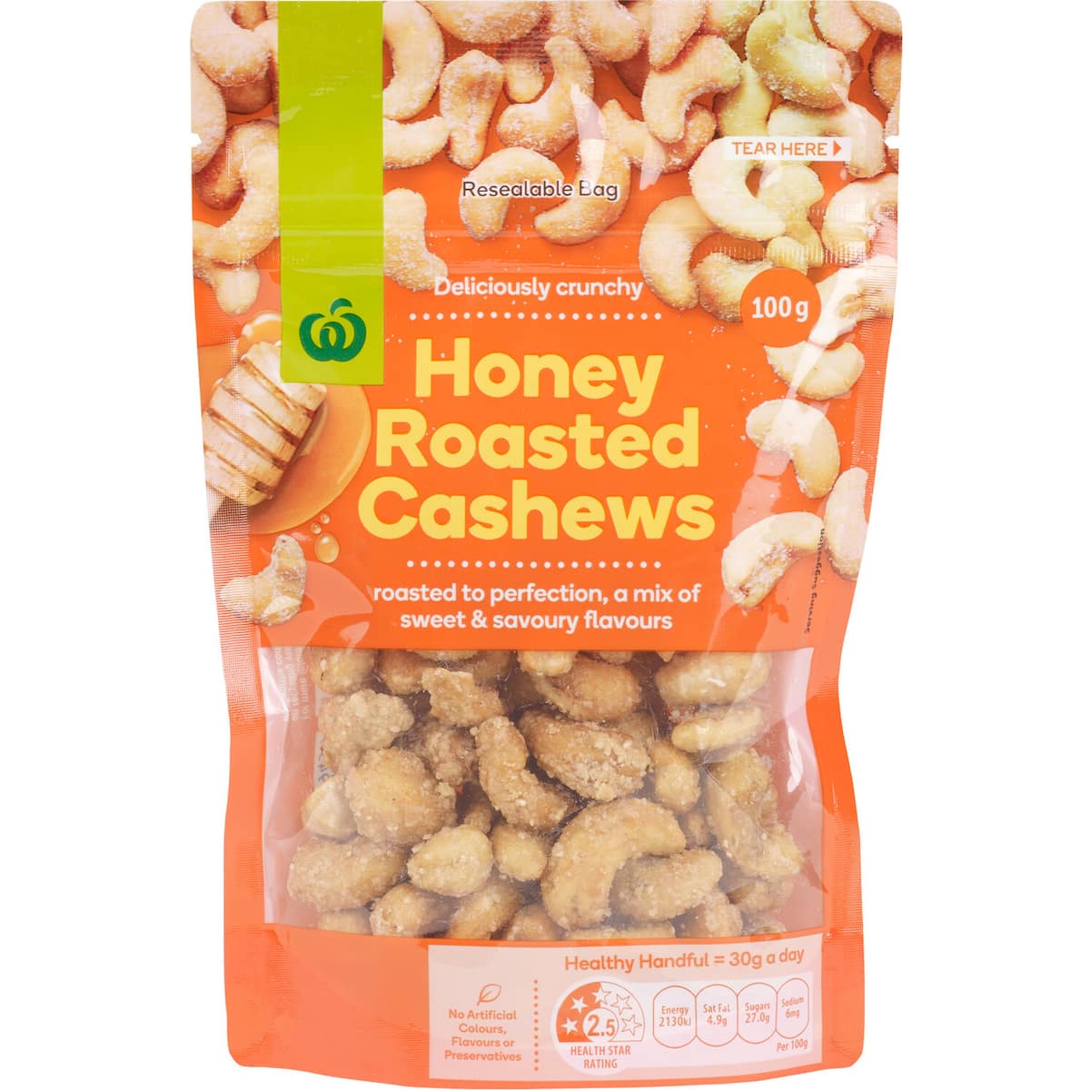Honey Roasted Cashews 100g | bunch