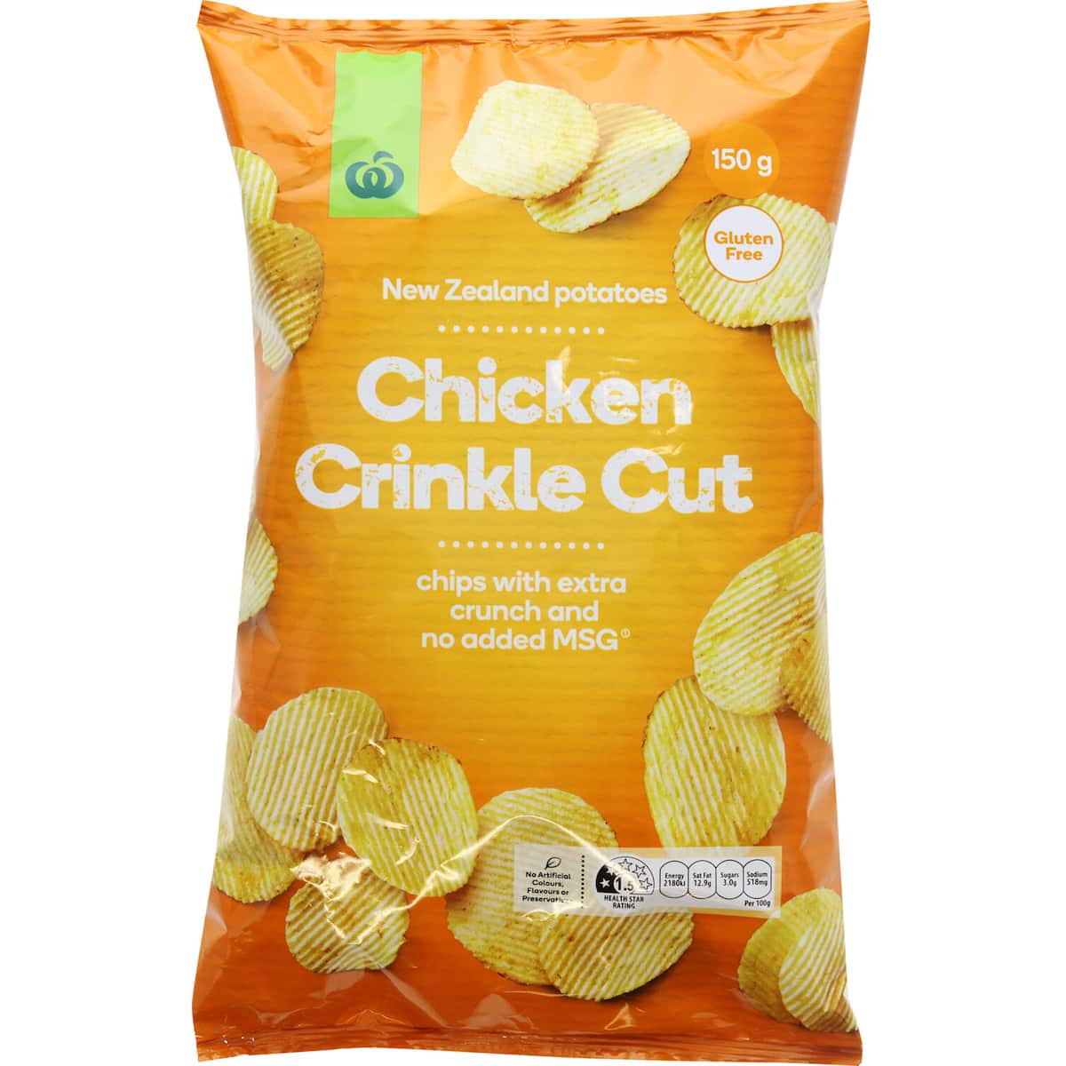 Woolworths Crinkle Cut Chips Chicken 150g | bunch