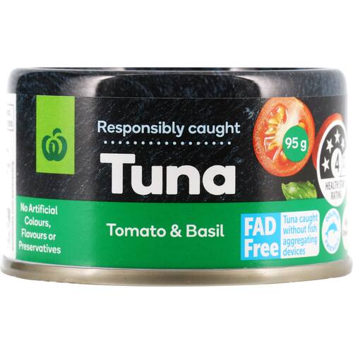 Woolworths Tuna Tomato and Basil 95g | bunch