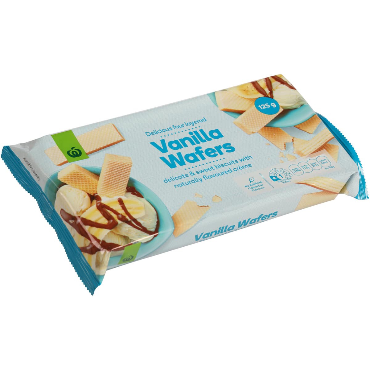 Woolworths Creme Filled Vanilla Wafers 125g | bunch