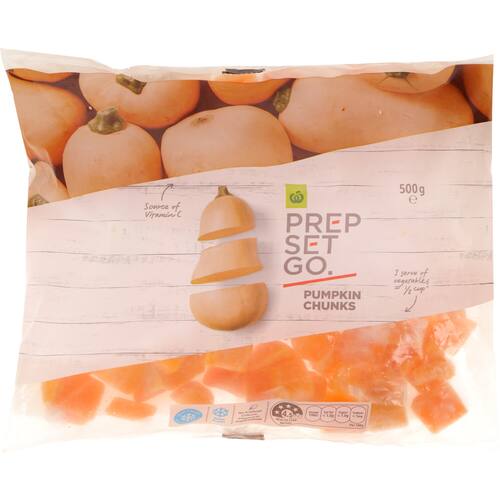 Woolworths Prep Set Go Pumpkin Chunks 500g | bunch