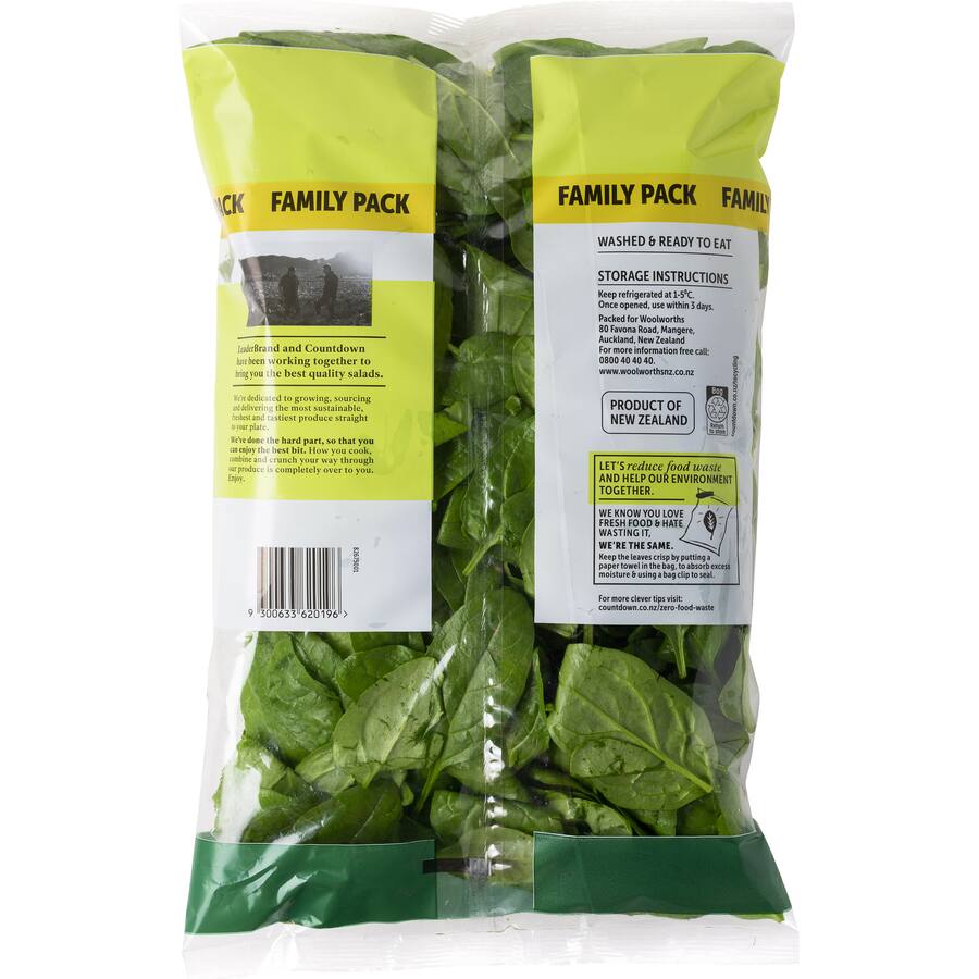 Spinach Leaves In A Bag