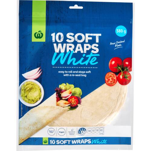 Woolworths White Wraps 10pk | bunch