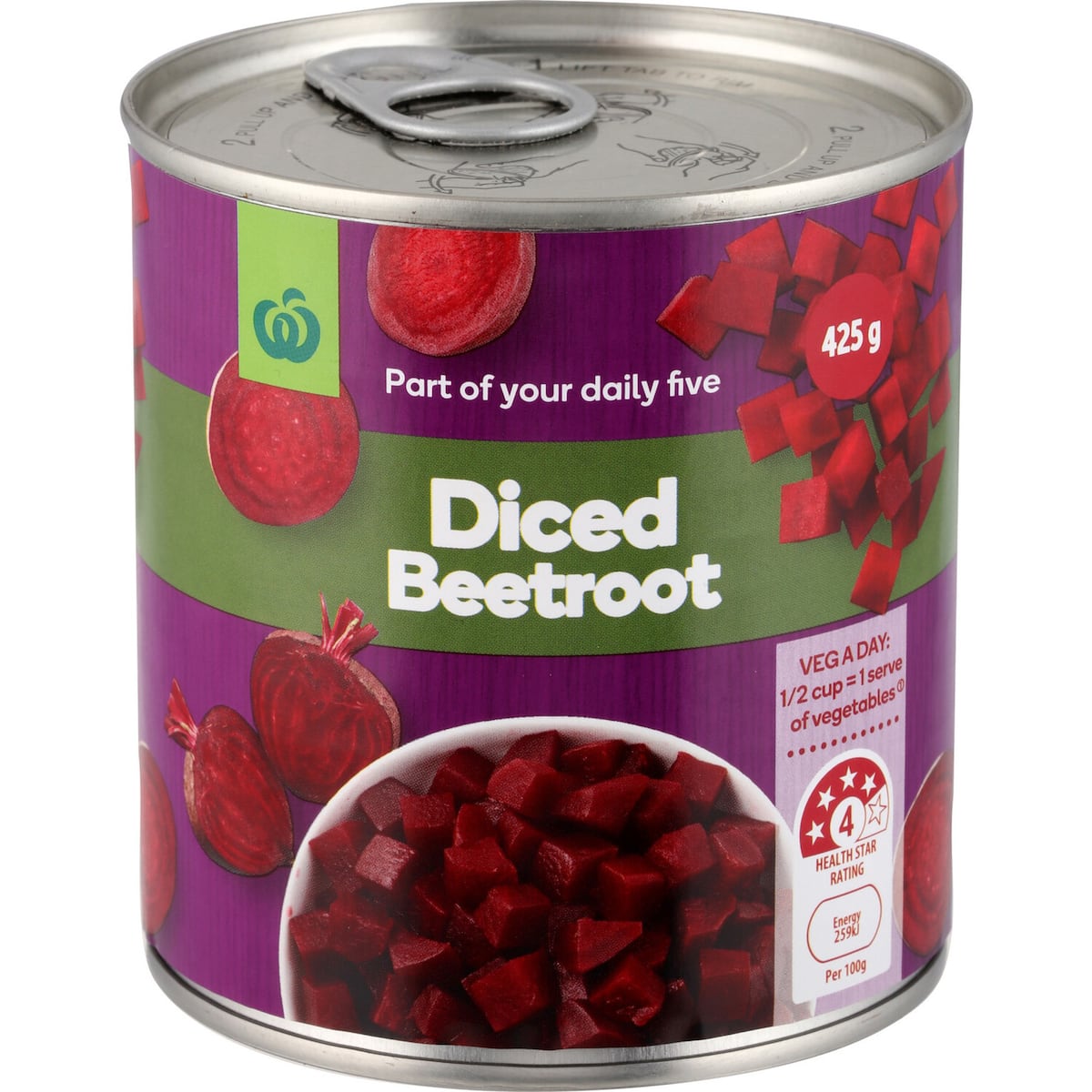 Woolworths Beetroot Diced 425g | bunch