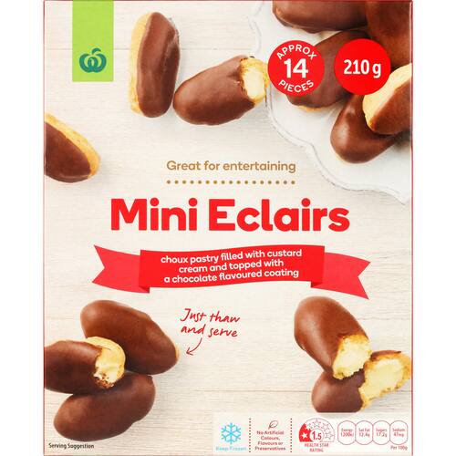 Woolworths Mini Choc Eclairs 210g | bunch