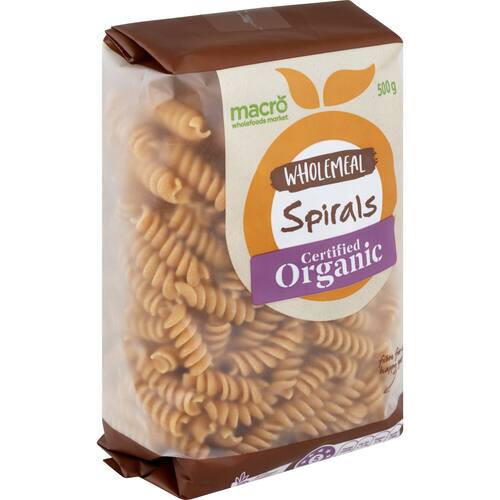 Macro Org Wholewheat Spirals 500g | bunch