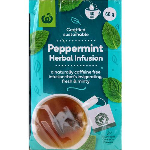 Woolworths Tea Peppermint 40pk 60g | bunch