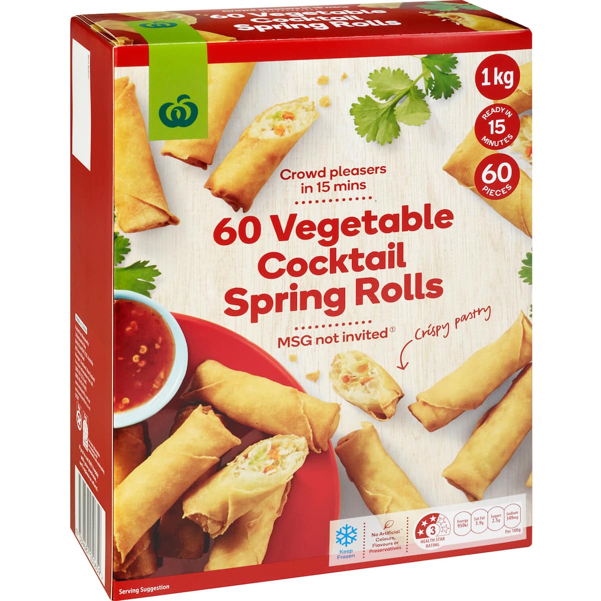 Woolworths Cocktail Spring Rolls 60pk 1kg | bunch