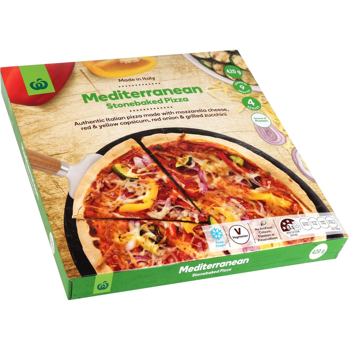 Woolworths Roasted Mediterranean Pizza 420g | bunch