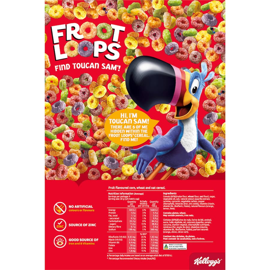 Kelloggs Froot Loops Cold Breakfast Cereal Variety Pack