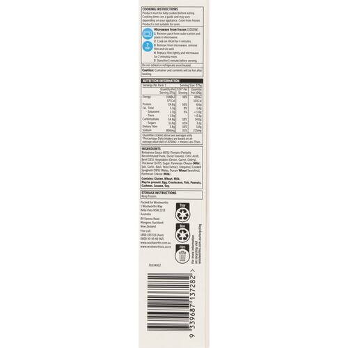 Woolworths Spaghetti Bolognese 375g | bunch