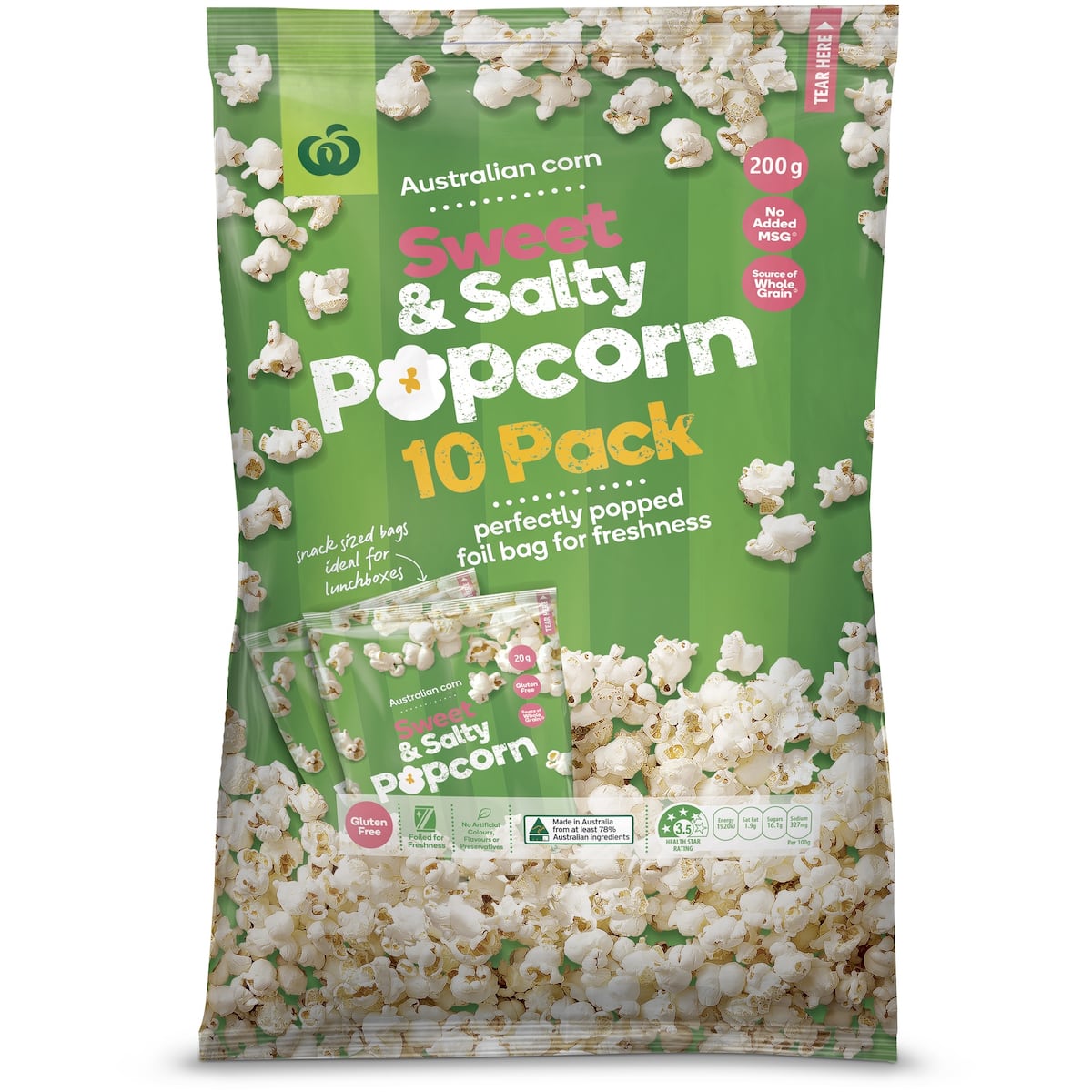 Woolworths Popcorn Sweet and Salty 10pk 20g | bunch