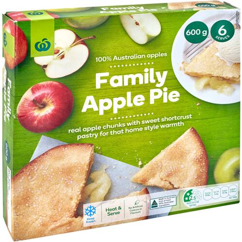 Woolworths Woolworths Apple Pie Family 600g | bunch