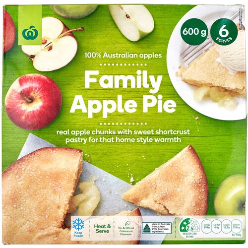 Woolworths Woolworths Apple Pie Family 600g | bunch