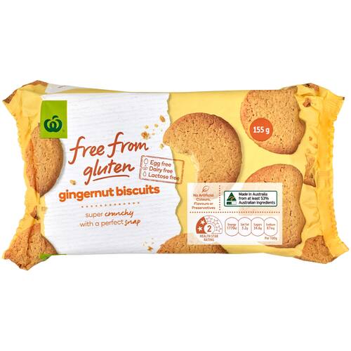 Free From Gluten Biscuits Gingernut 155g | bunch