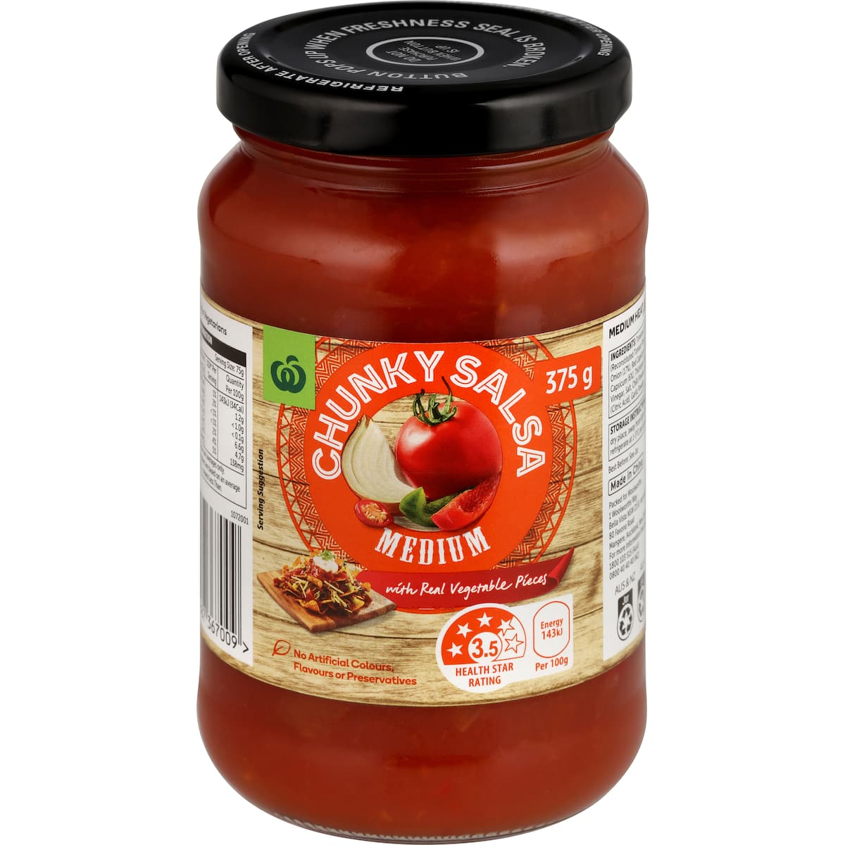 Woolworths Chunky Salsa Medium 375g | bunch
