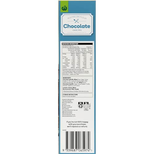 Woolworths Chocolate Cake Mix With Icing 450g | bunch