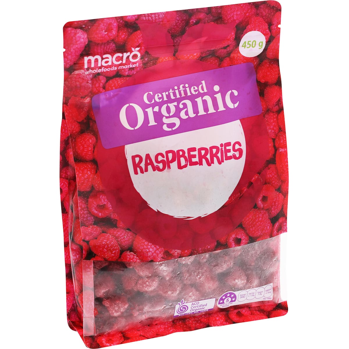 Macro Organic Frozen Raspberries 450g | bunch