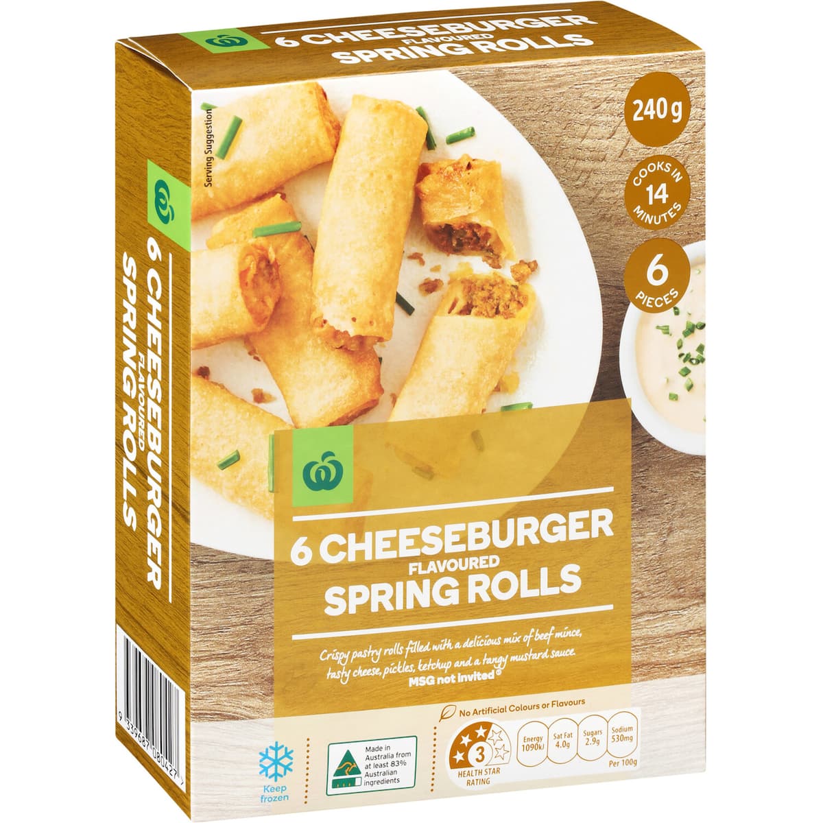 Woolworths Cheeseburger Spring Rolls 240g | bunch