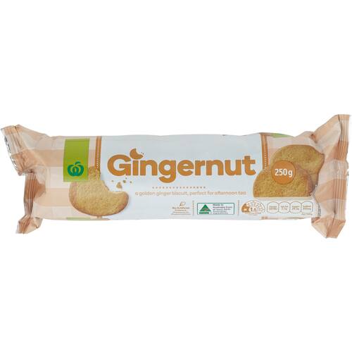 Woolworths Ginger Thins Biscuit 250g | bunch