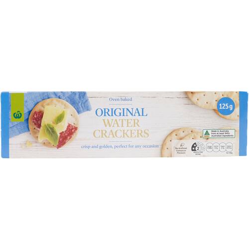 Woolworths Plain Water Crackers 125g | bunch