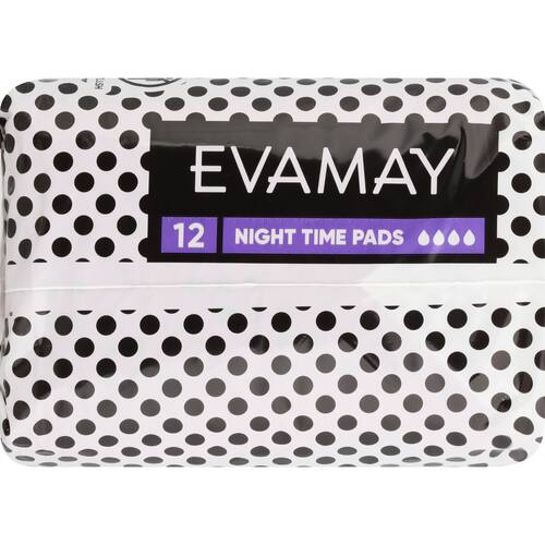 Evamay Night time pads 12 pads | bunch