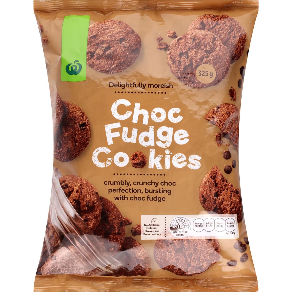 Woolworths/HB Cookies Choc Fudge 325g | bunch