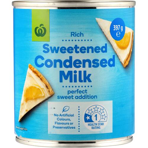 Woolworths Condensed Milk Sweetened, 397g | bunch