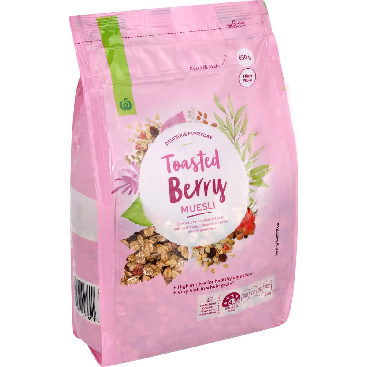 WoolworthsToasted Berry Muesli 650g | bunch