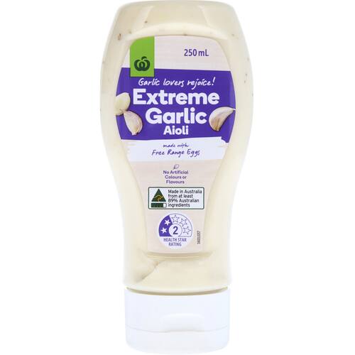 Woolworths Extreme Garlic Aioli 250ml | bunch