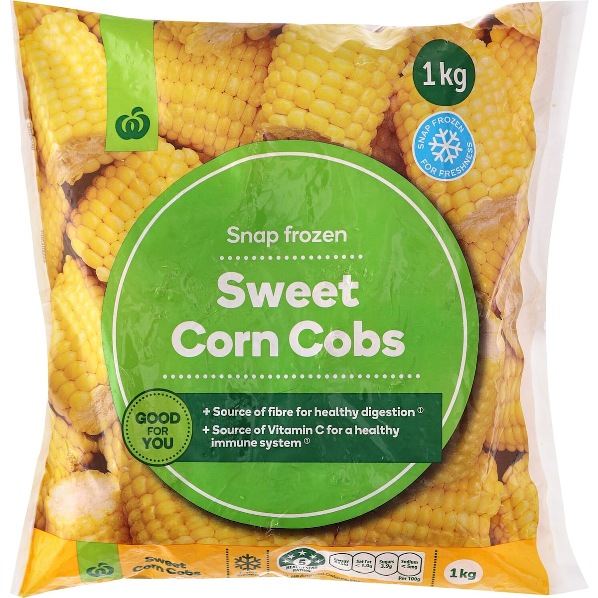 Woolworths Frozen Sweet Corn Cobs 1kg | bunch