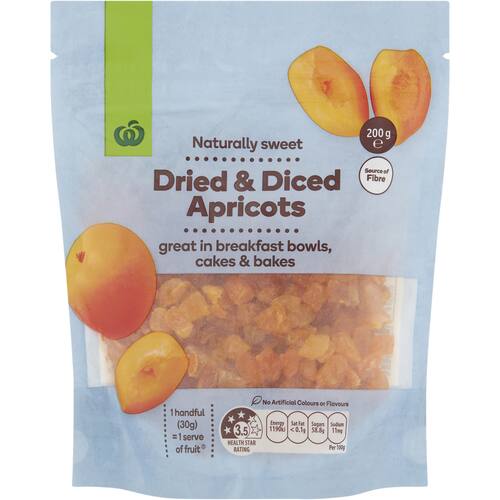 Woolworths Dried Apricots Diced 200g | bunch