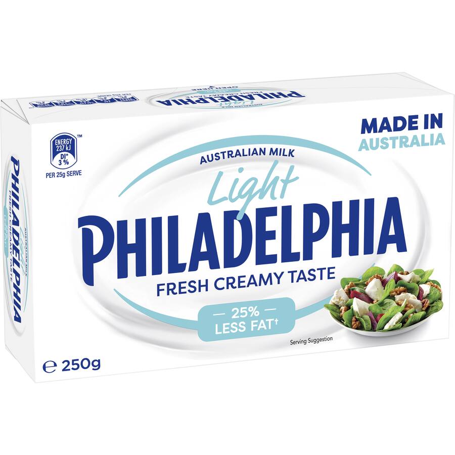 Philadelphia Light Cream Cheese PHILADELPHIA Light Cream Cheese.